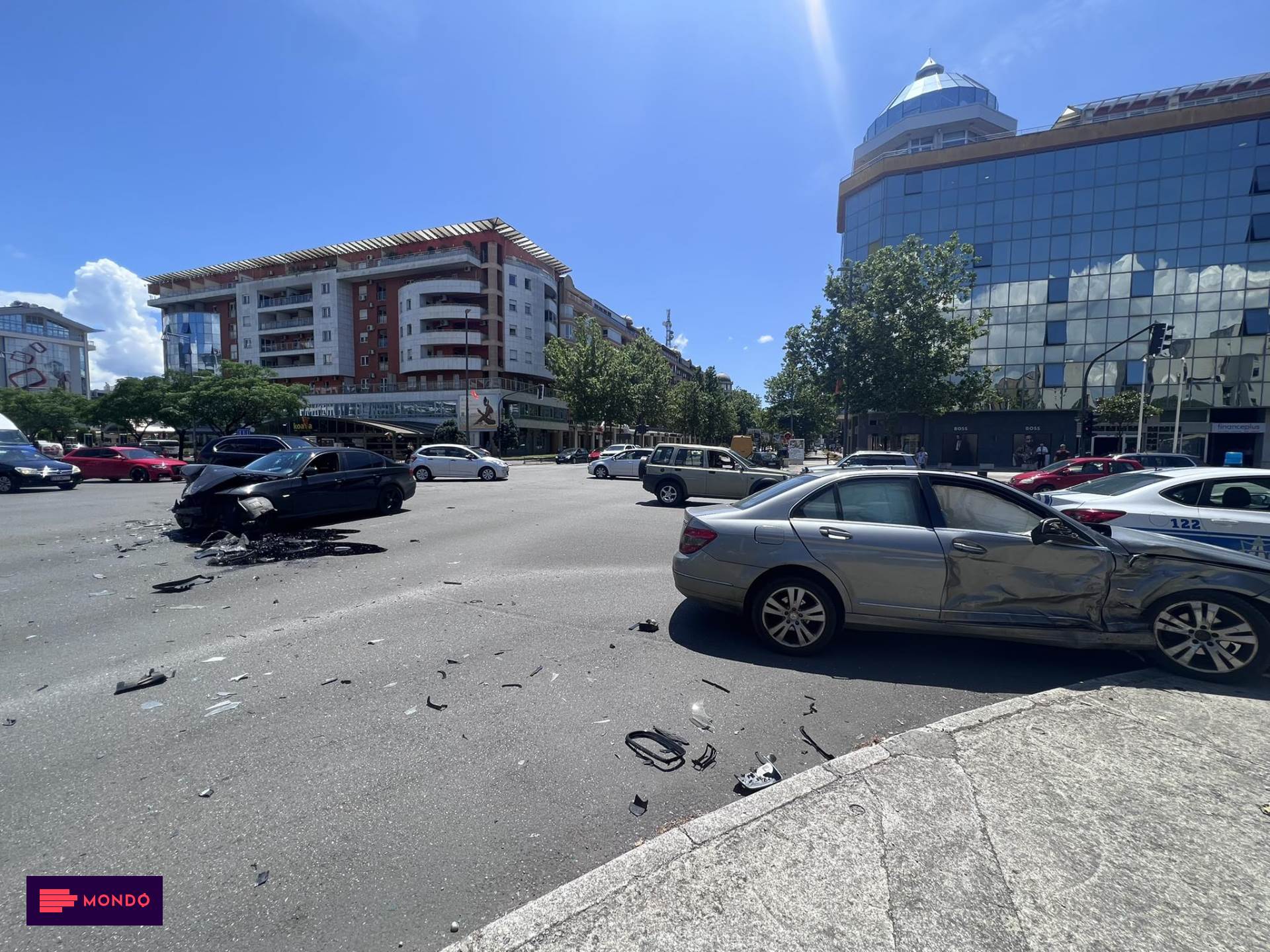 Udes na raskrsnici Bulevara Sv Petra Cetinjskog i Moskovske ulice u ...