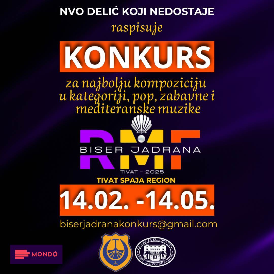 Festival " Biser Jadrana" - Tivat 2025. otvorio konkurs za prijem novih kompozicija | Magazin ...